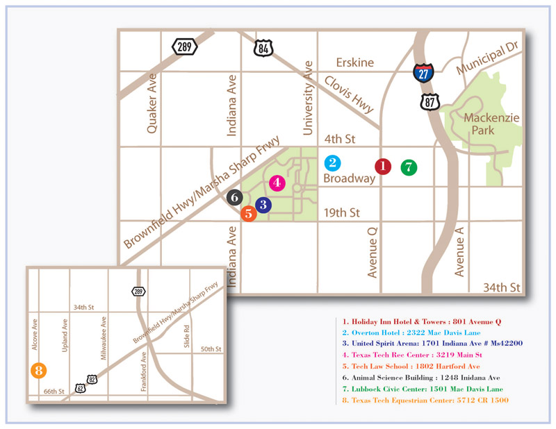 Lubbock Texas City Map Street